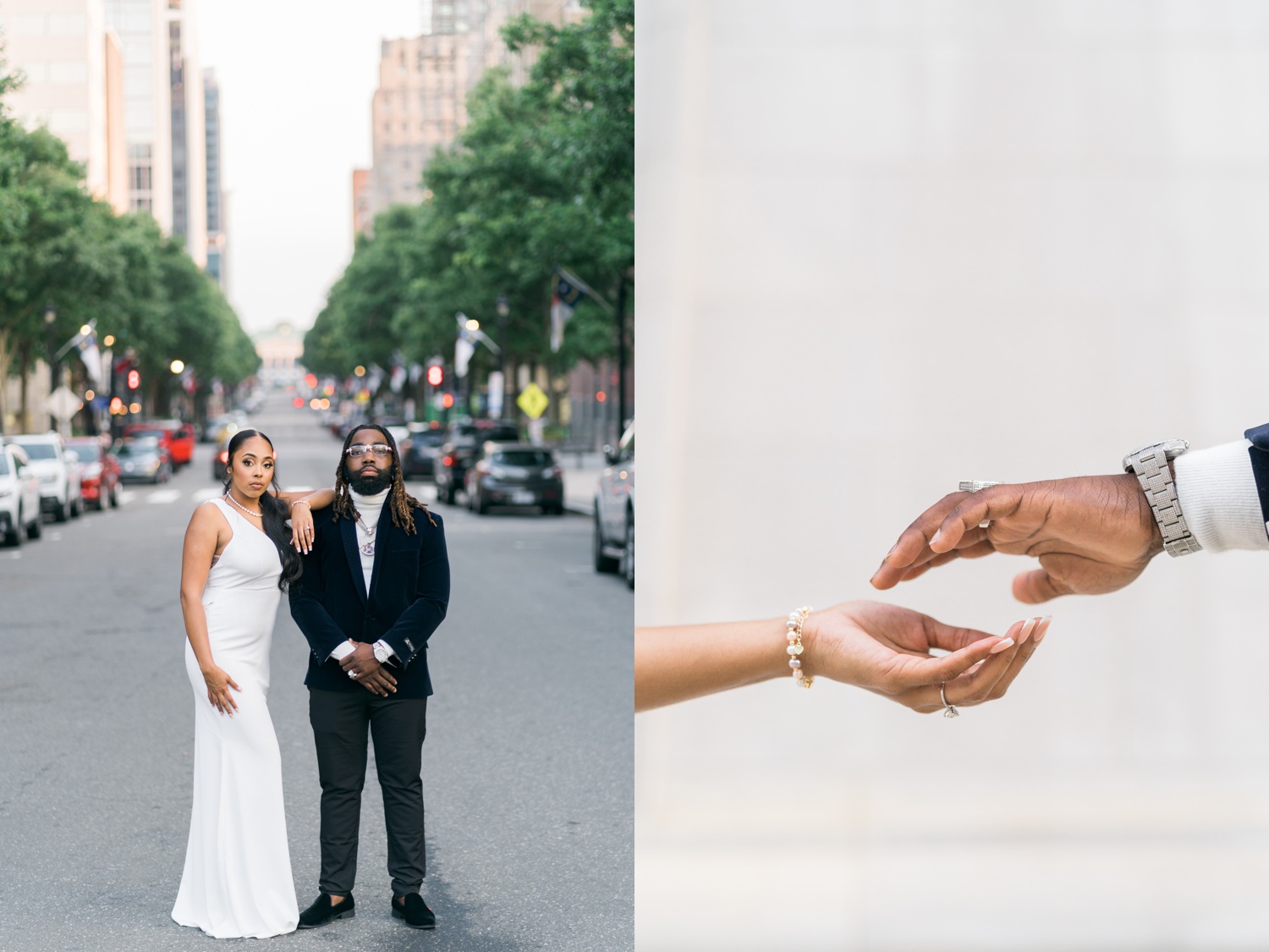 Downtown Raleigh Engagement - Atiya & Monel
