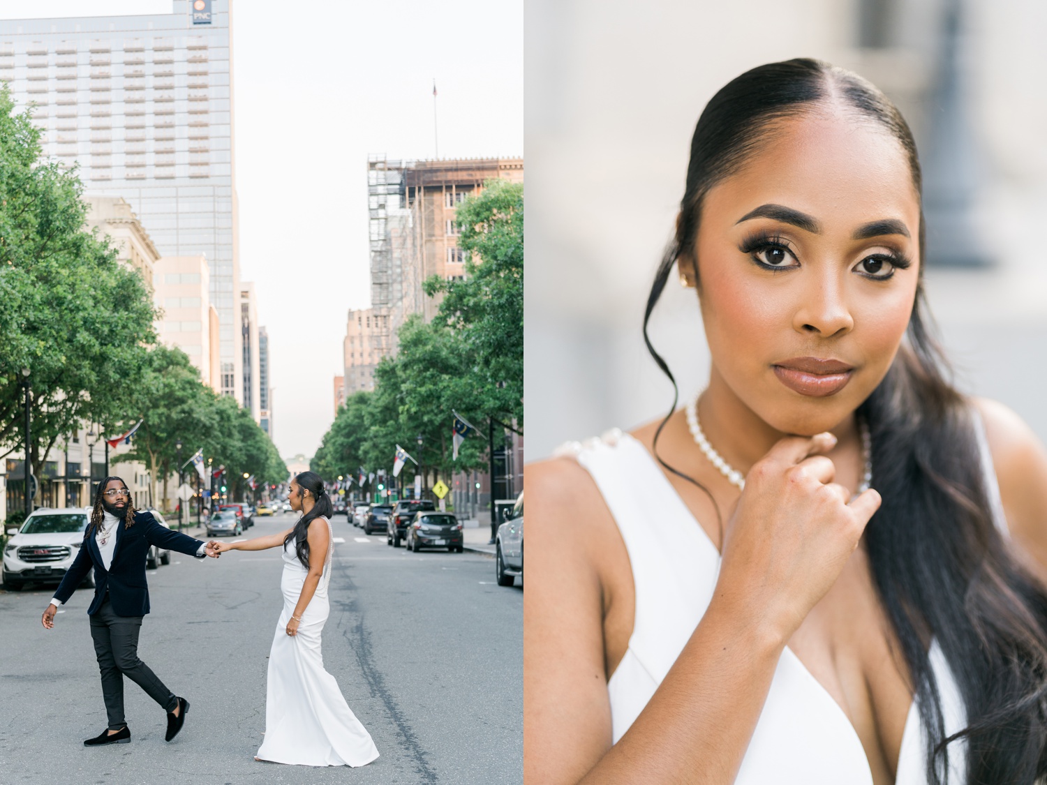 Downtown Raleigh Engagement - Atiya & Monel